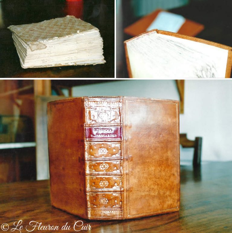 Reliure d'un livre ancien broché | Le Fleuron du Cuir